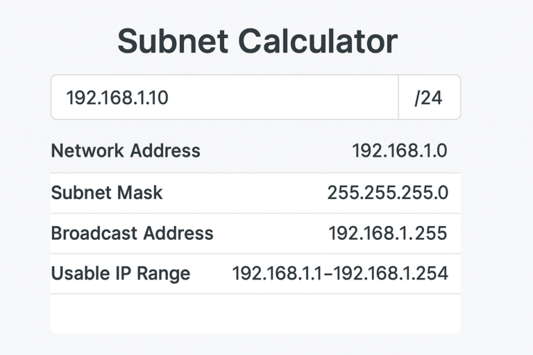 Subnet Calculator For IPv4/IPv6 – Fast, Accurate & Free Tool
