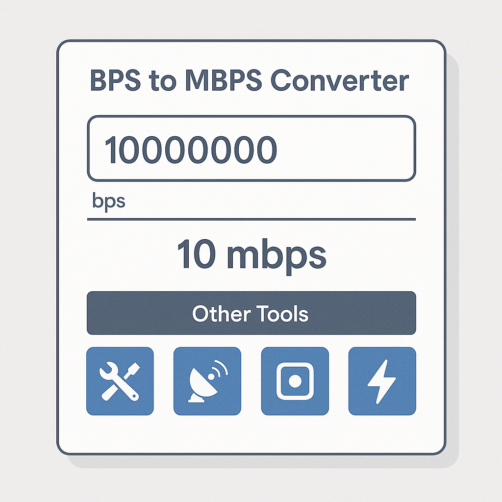 BPS To MBPS Converter Free Online Calculator 2025 BPS To MBPS Converter Free Online Calculator 2025