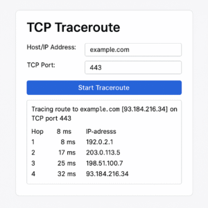 TCP Traceroute Online – Trace Port-Specific Routes And Latency Easily