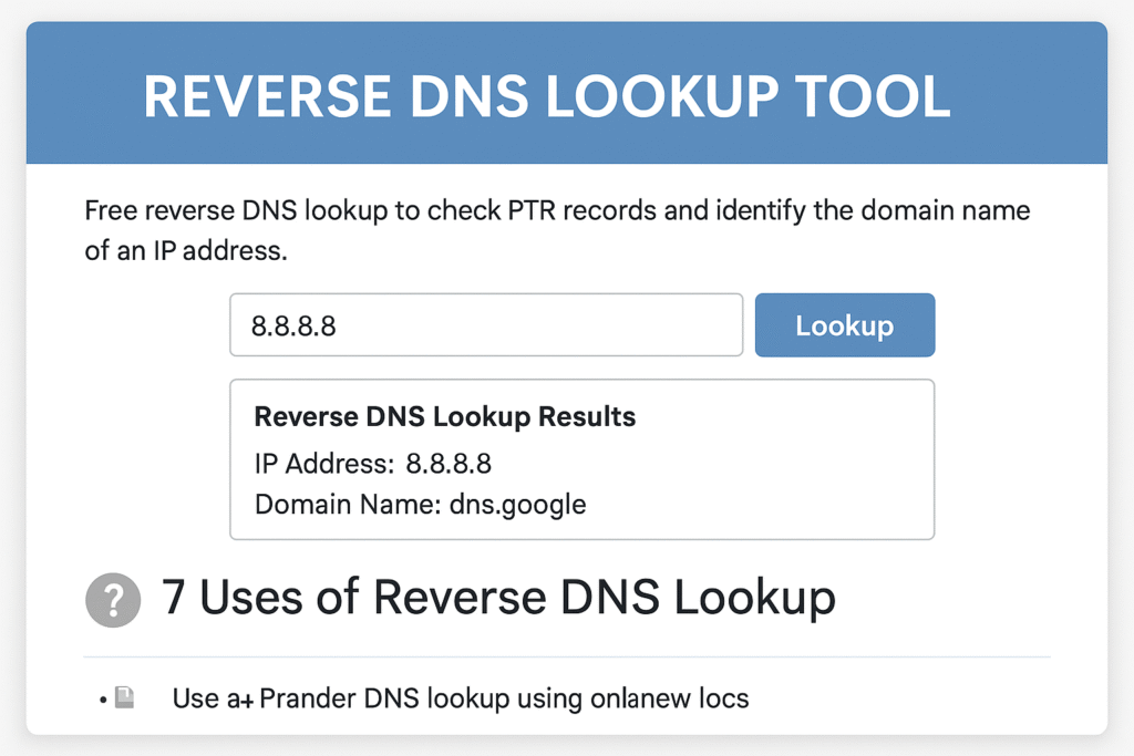 Top 7 Uses Of Reverse DNS Lookup For Email, Security & Network Analysis